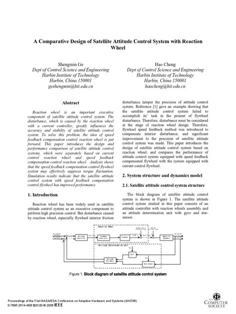 A Comparative Design Of Satellite Attitude Control System With Reaction