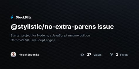 Stylistic No Extra Parens Issue StackBlitz