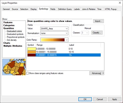 arcgis desktop creating color ramp based on quantitative range geographic information