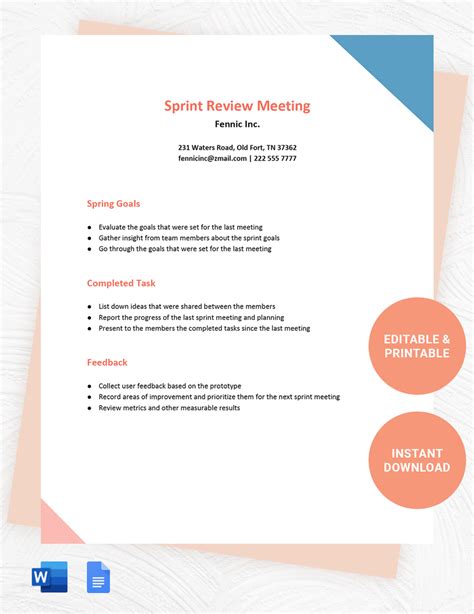 Free Scrum Templates To Edit Online