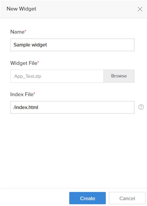 Sample Widget Zoho Creator Help
