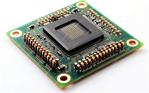 Premium Ai Image Laptop Processor Socket On White