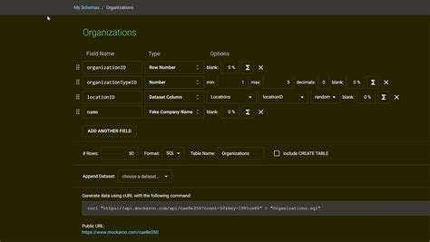 Dataset Column Is Always Null Mockaroo Community Forum