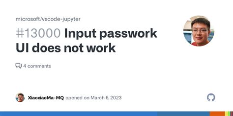 Input Passwork Ui Does Not Work · Issue 13000 · Microsoftvscode