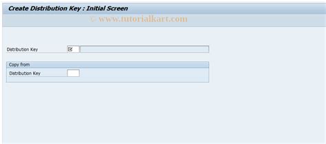 KPH SAP Tcode Create Distribution Key Transaction Code
