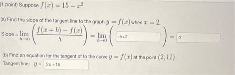 Solved 1 Point Let F 1 5 And F 1 4 Then The Equation Chegg Com