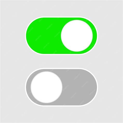 Premium Vector On And Off Icon Vector Toggle Switch Buttons With Lettering Modern Devices User