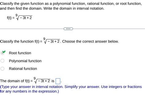 Solved Classify The Given Function As A Polynomial Function