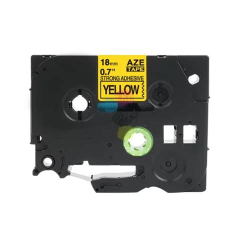 Theinksupply Compatible Brother Tze Extra Strong Sticker Label Tape Mm Black On Yellow