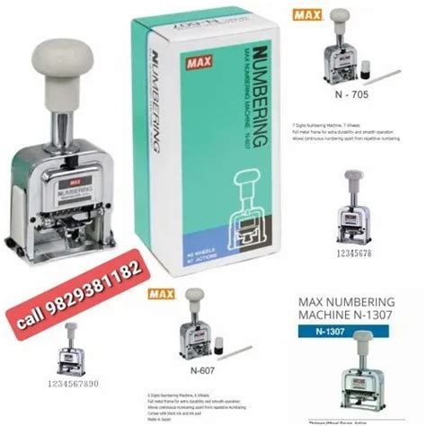 Max Japan Numbering Machine N607 At ₹ 4250piece Max Japan Numbering