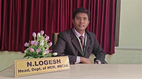 Prof Logesh N Placement Officer And Hod Mohamed Sathak College Of Arts And Science Youtube