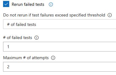 Testing TFS Enabling Rerun Failed Tests Stack Overflow