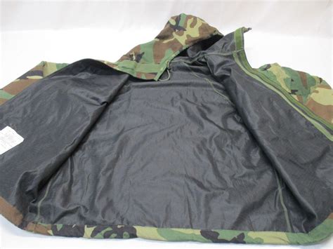 Woodland M81 Camo Military Jacket Jslist Top Mopp Suit Coat Chemical Overgarment Centex