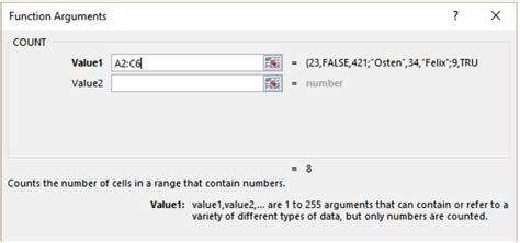 Excel Formula Count Cells That Contain Numbers