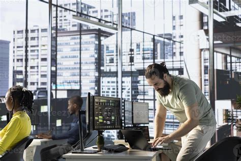 Admin Using Laptop To Manage Cloud Computing Resources And Platforms To Train And Deploy Large