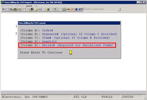 feature add serial number to mass billing csv import elliott support center user feedback