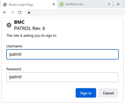 bmc patrol rev 6 default password how to