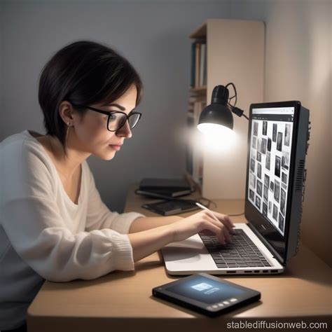 Person Creating Digital Content Stable Diffusion Online
