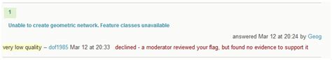 Are Moderator Comments On Declined Flags Possible Geographic Information Systems Meta Stack