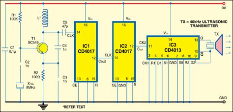 Ultrasonic Transmitter And Reciever Circuit Diagram Available