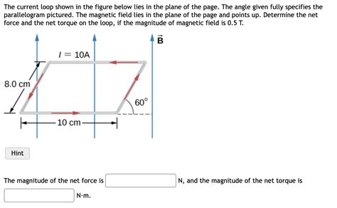 Solved The Current Loop Shown In The Figure Below Lies In Chegg