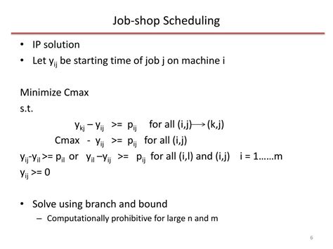 Ppt Job Shop Scheduling Powerpoint Presentation Free Download Id