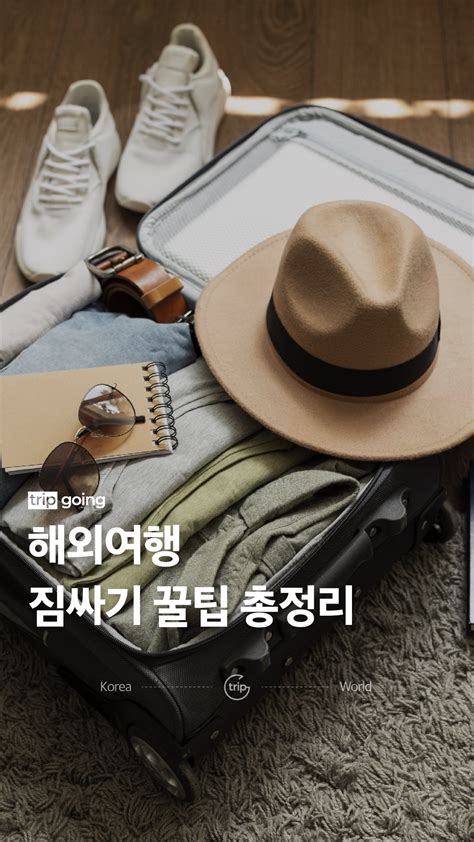 트립고잉 Tripgoing 해외여행 준비물 체크리스트 And 짐싸기 꿀팁을 소개합니다 ️ 빠진 짐 없이 완벽하게 챙길 수 있는 한 장으로 정리된 체크리스트부터 필수품