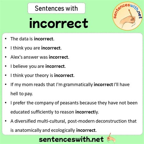 Sentences With Incorrect Sentences About Incorrect Sentenceswithnet Sentences With Incorrect Sentences About Incorrect Sentenceswithnet