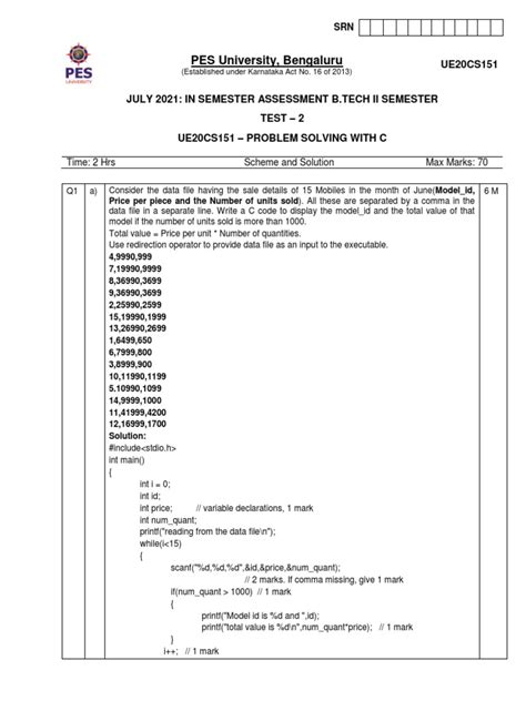Cs151 Sem2 Isa2afternoon Solns Pdf Software Development Computer
