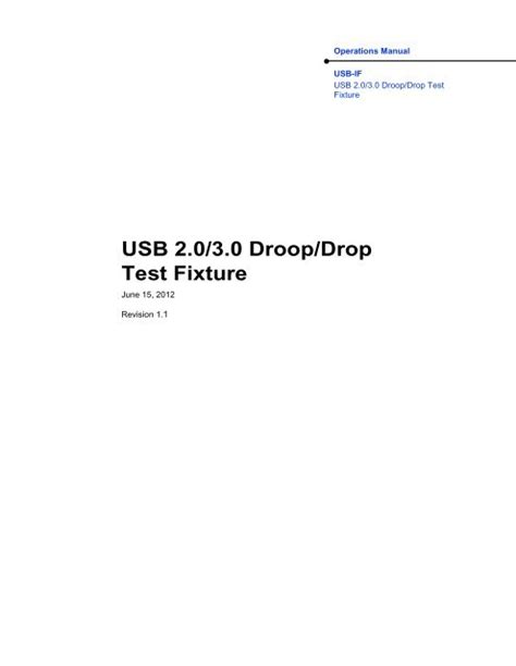Usb 2030 Droopdrop Test Fixture