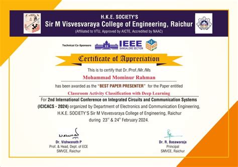Mohammad Mominur Rahman On Linkedin Icicacs2024 Ieeeconference Bestpaperaward