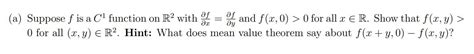 Solved A Suppose F Is A C Function On R With Xf Yf Chegg