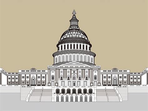 矢量白宫 584951624 站酷zcool