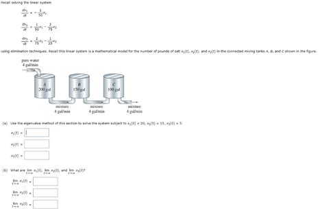 Solved Recall Solving The Linear System Dt Dx Dt Chegg Com