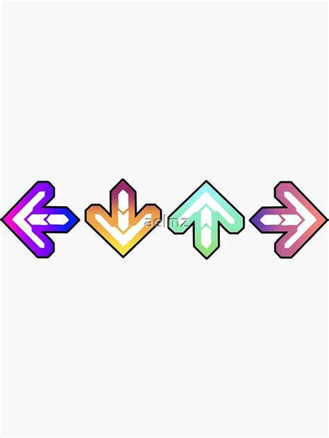 Four Arrows Pointing In Different Directions On A White Background