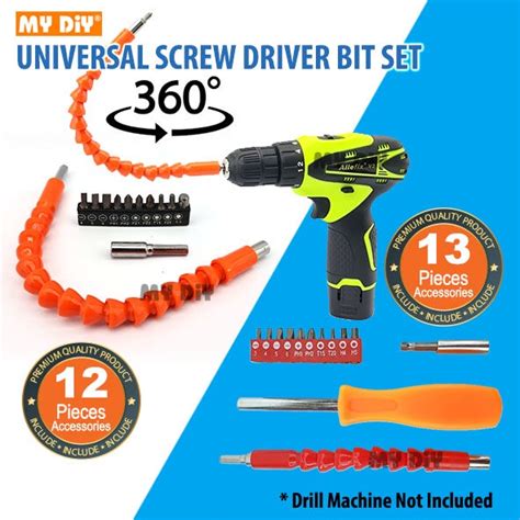 MYDIYSDNBHD CORDLESS DRILL FLEXIBLE SCREWDRIVER BIT SET UNIVERSAL DRILL FLEXIBLE SHAFT