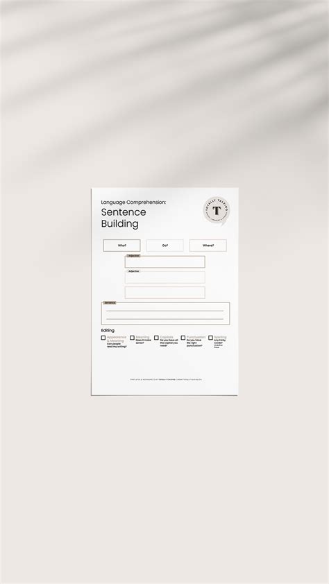 Language Comprehension Vocabulary Word Map — Totally Talking Edmonton And St Albert Speech