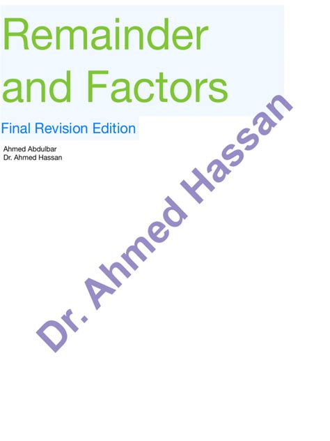 Synthetic Division Questions Pdf