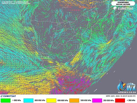 Eumetsat Amv Atmospheric Motion Vectors Satellite Image South Africa Meteosat