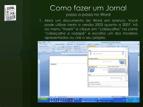 como criar um jornal
