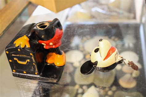 Lot Mickey Mouse Coin Bank Marked Walt Disney Crow