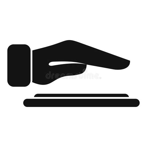 Scan Hand Palm Icon Simple Vector Individual Identification Stock Illustration Illustration