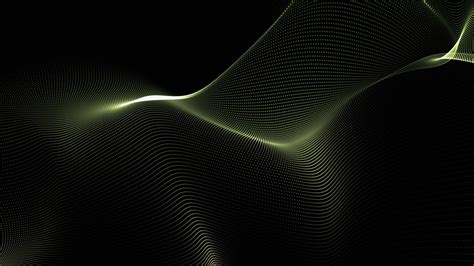 Abstract Glowing Line Particles Wave Dark Background Abstract Pattern Futuristic Hi Tech