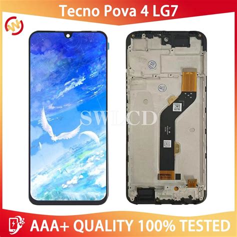 For Tecno Pova 4 LCD With Frame Display Screen Touch Replacement Cellphone LCD LG7 Shopee