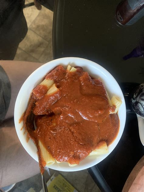 Some Pasta With Too Much Tomato Sauce To Celebrate Being Kicked Out By