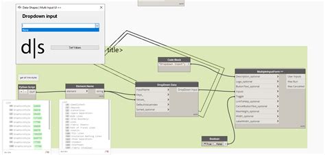 datashapes dropdown ui shows null revit dynamo
