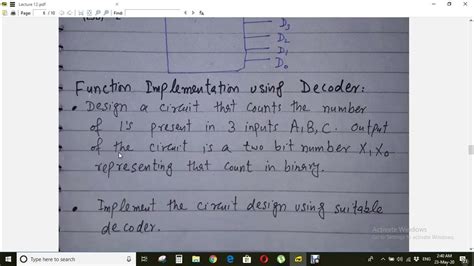 Lecture 15b Boolean Function Implementation Using Decoder Youtube