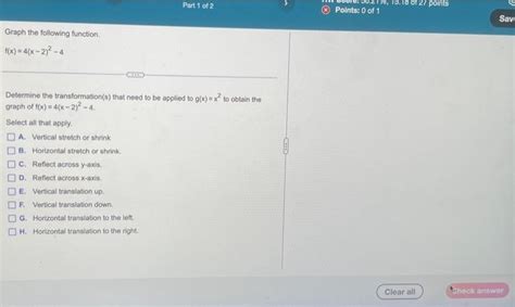 solved graph the following function g x x 2 2 use the