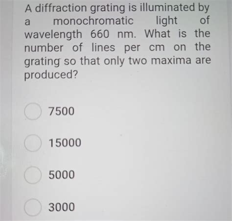 Answered A Diffraction Grating Is Illuminated By… Bartleby