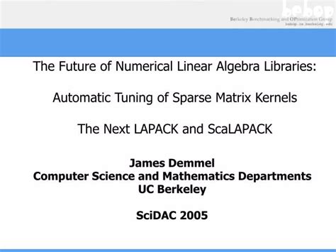 Ppt The Future Of Numerical Linear Algebra Libraries Automatic